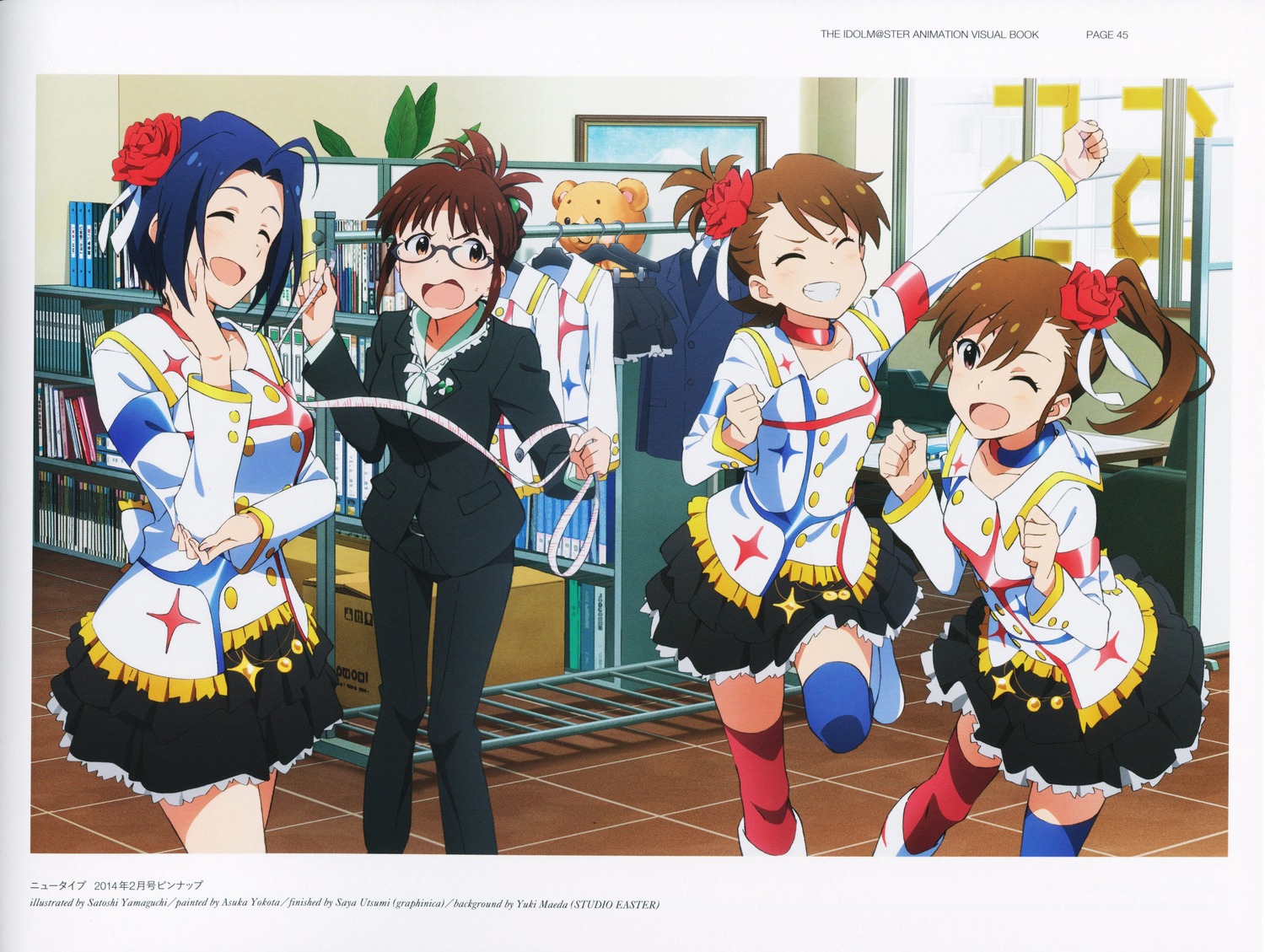 yamaguchi satoshi the idolm@ster akizuki ritsuko futami ami futami mami miura azusa | #1034230 ...